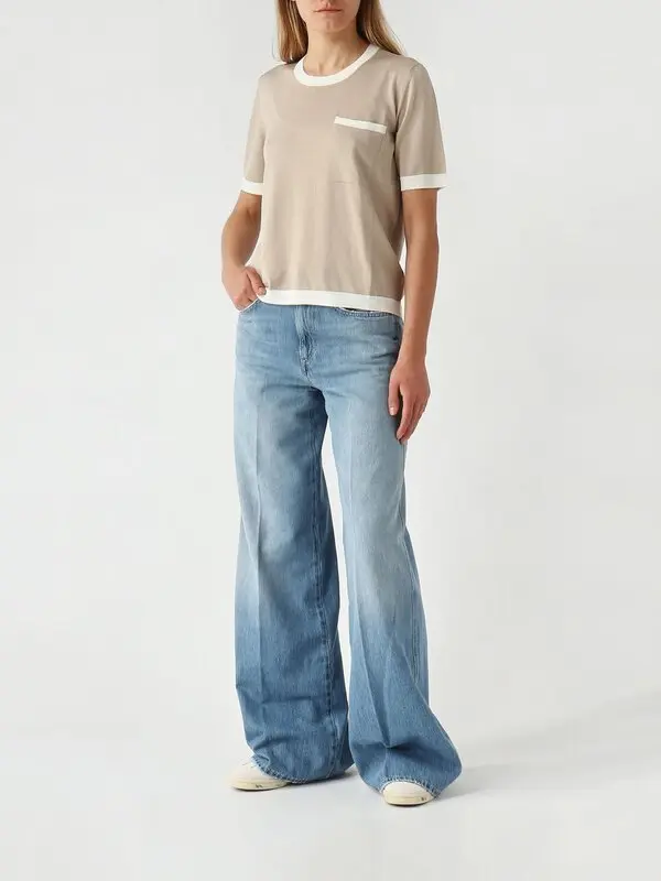 PT TORINO Cotton Flared Jeans - Denim