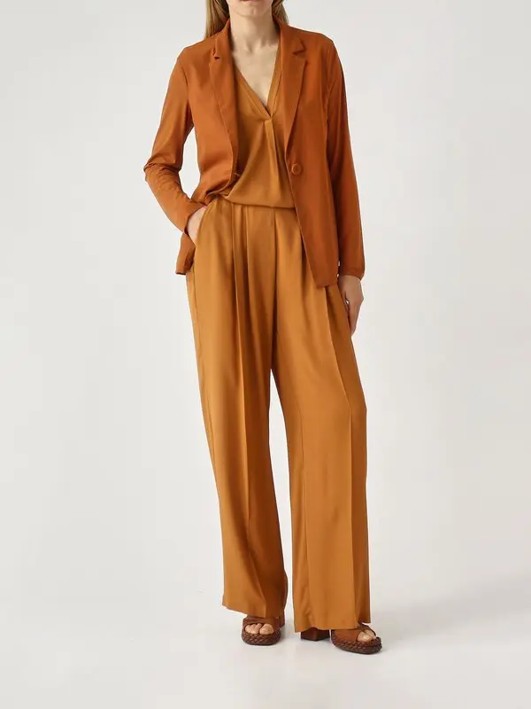 Malìparmi High-waisted Palazzo Trousers In Viscose