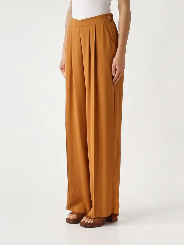 Malìparmi High-waisted Palazzo Trousers In Viscose
