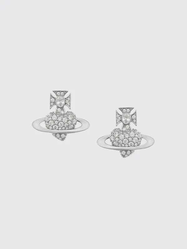VIVIENNE WESTWOOD Orb Crystal-embellished Stud Earrings - Platinum