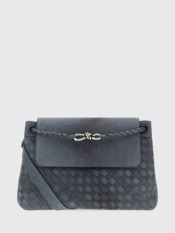 Bottega Veneta Andiamo Woven Suede Bag - Avion