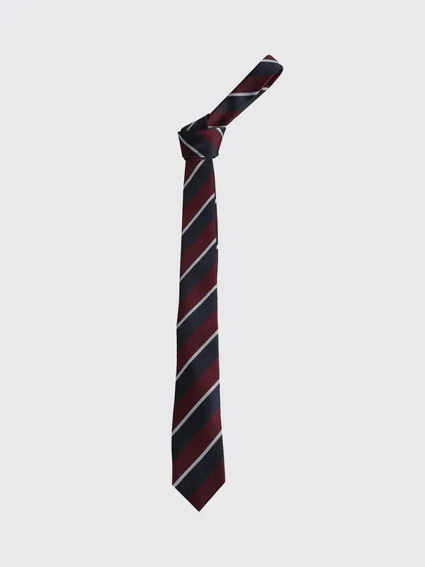 THE FRANKIE SHOP Classic Striped Satin Neck Tie - Red