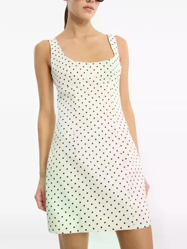 ROTATE BY BIRGER CHRISTENSEN Sleeveless Polka Dot Dress