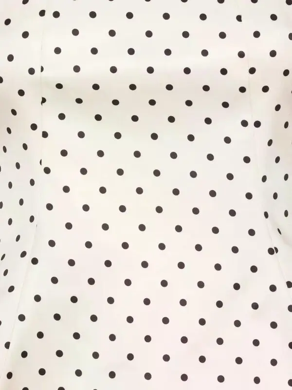 ROTATE BY BIRGER CHRISTENSEN Sleeveless Polka Dot Top - White