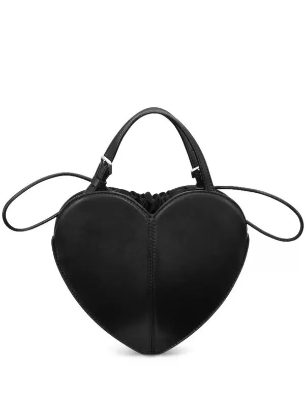 ROTATE BY BIRGER CHRISTENSEN Heart-shape Leather Tote Bag - Black