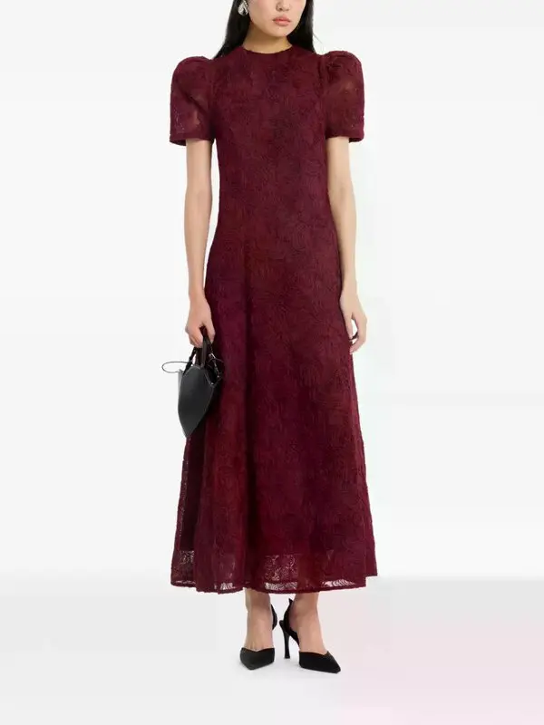 ROTATE BY BIRGER CHRISTENSEN Floral Print Midi Dress