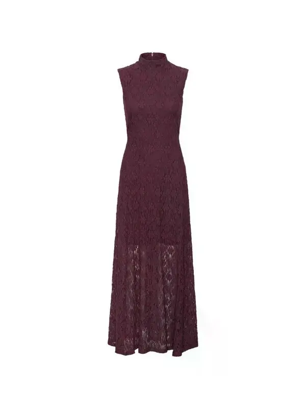 ROTATE BY BIRGER CHRISTENSEN Bordeaux Lace Maxi Dress