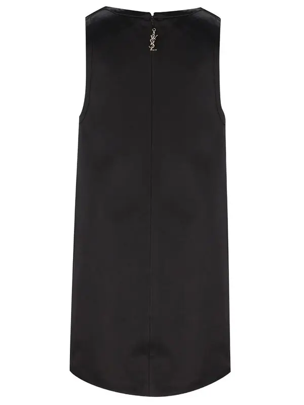 Saint Laurent Cassandre Sheath Dress In Satin