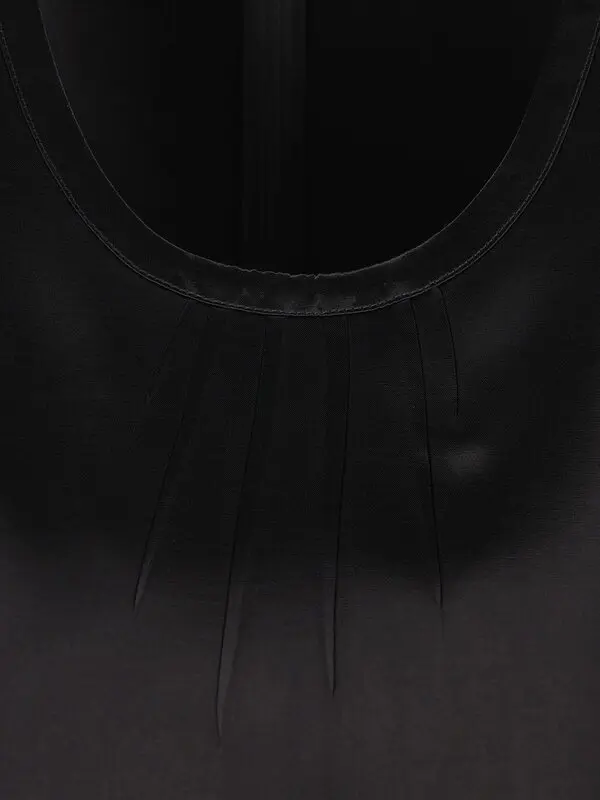 Saint Laurent Cassandre Sheath Dress In Satin