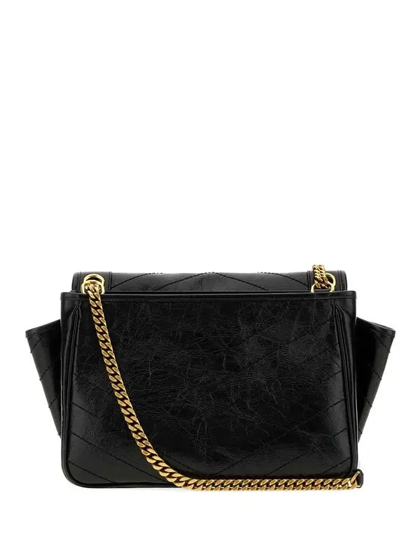 Saint Laurent Niki Tripouch Vintage Leather Bag - Black