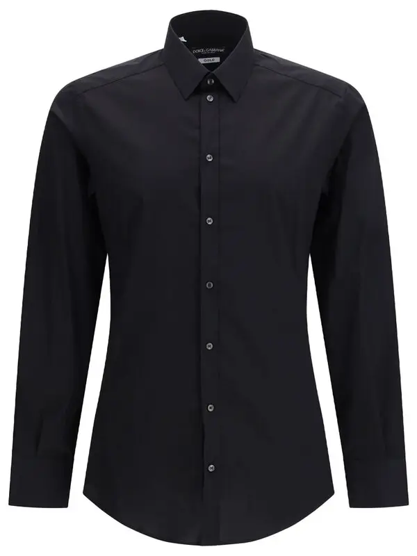 Dolce & Gabbana Stretch Poplin Shirt - Black