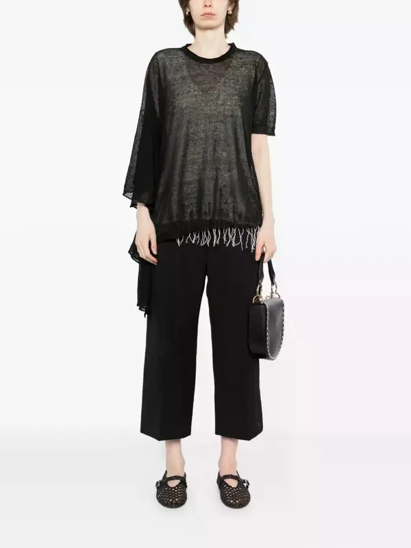 UMA WANG Asymmetric Knitted Top