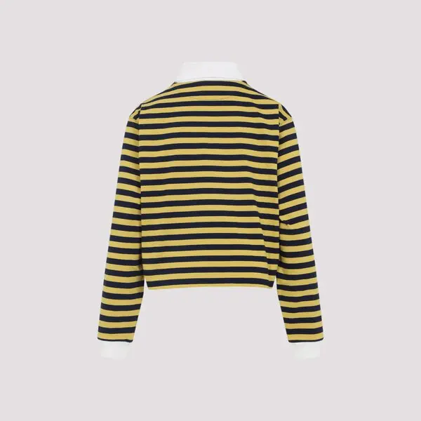 Miu Miu Striped Cotton Polo