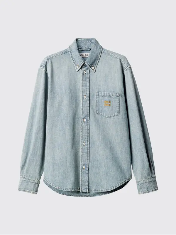 Miu Miu Classic Collar Shirt - Blue