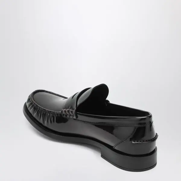 Prada Cordovan Polished Leather Loafers