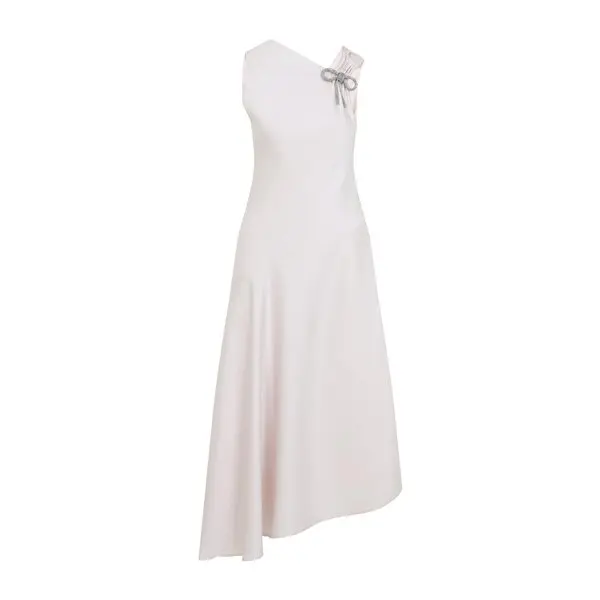 JIL SANDER Asymmetric Dress With Diagonal Cut - Multicolor