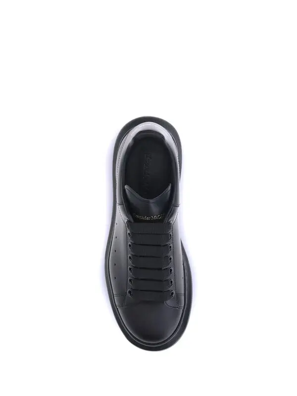 Alexander McQueen Leather Platform Sneakers - Black
