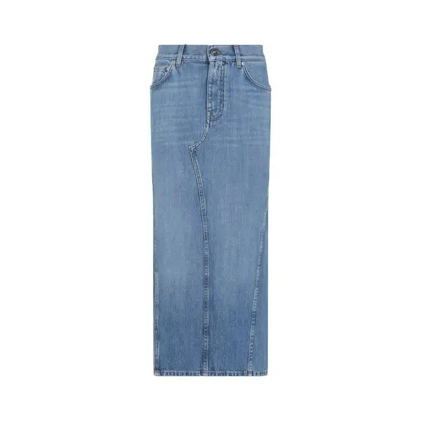 Givenchy Denim Midi Skirt - Blue