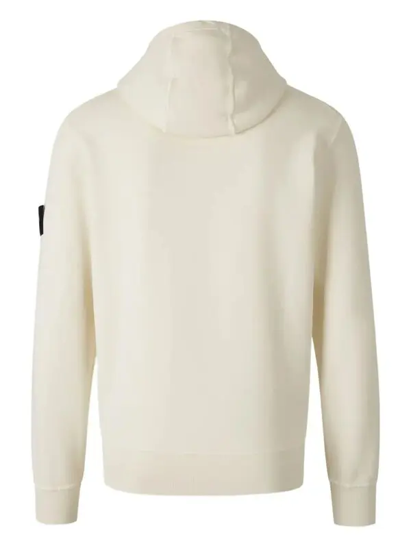 Stone Island Regular-fit Hooded Sweatshirt - White