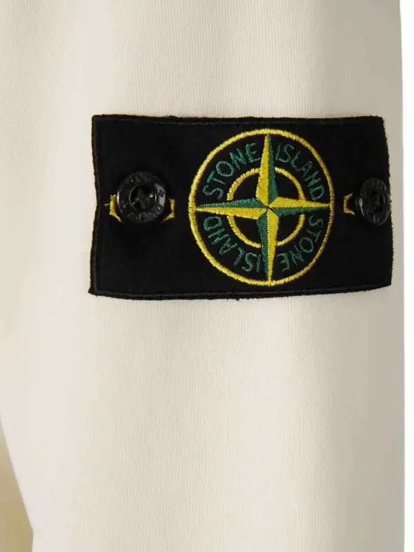 Stone Island Regular-fit Hooded Sweatshirt - White
