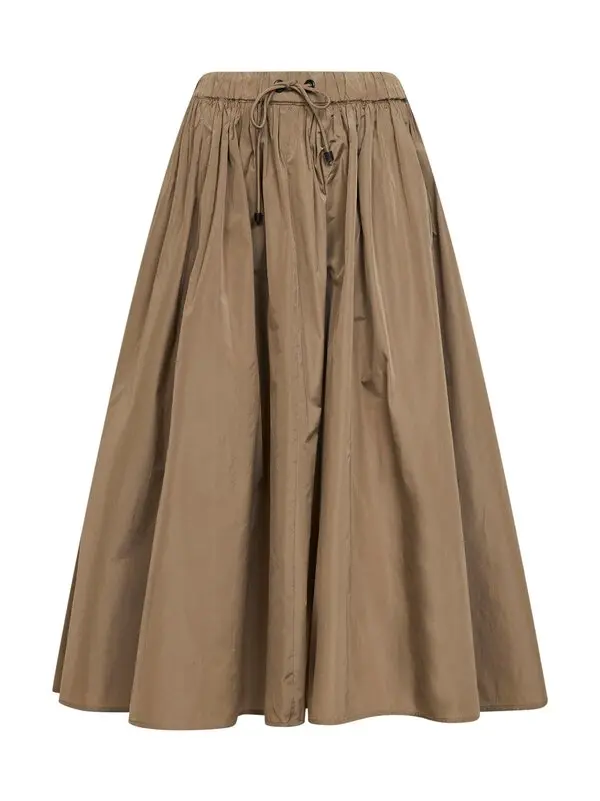 Max Mara Taffeta Midi Skirt - Multicolor