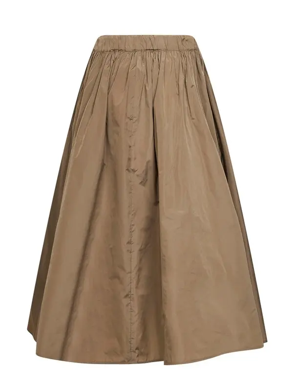 Max Mara Taffeta Midi Skirt - Multicolor