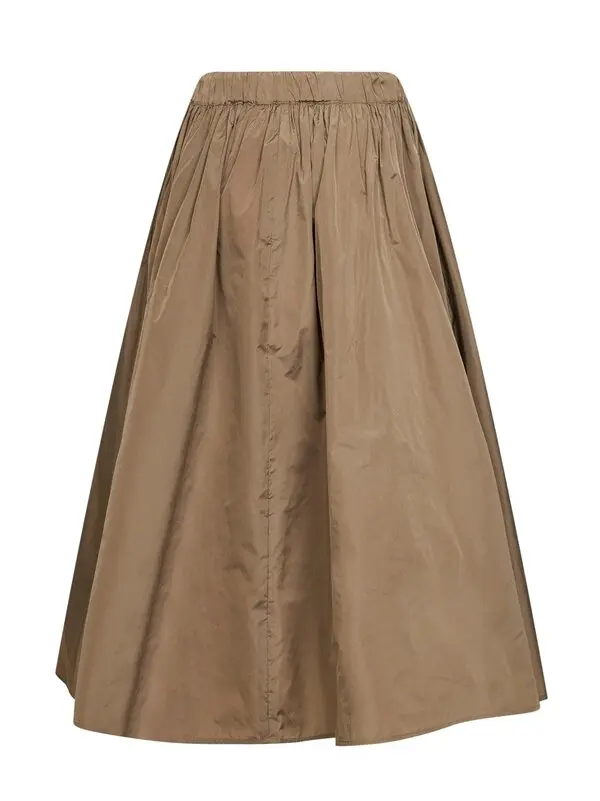 Max Mara Taffeta Midi Skirt - Multicolor