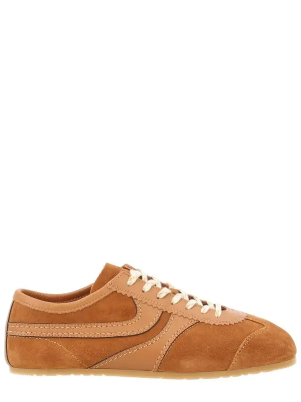 Dries Van Noten Suede Lace-up Sneakers - Brown