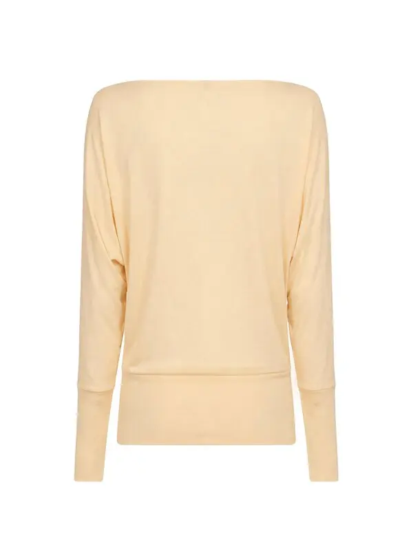 TOTEME Sheer Crepe Viscose Boatneck Top - Multicolor
