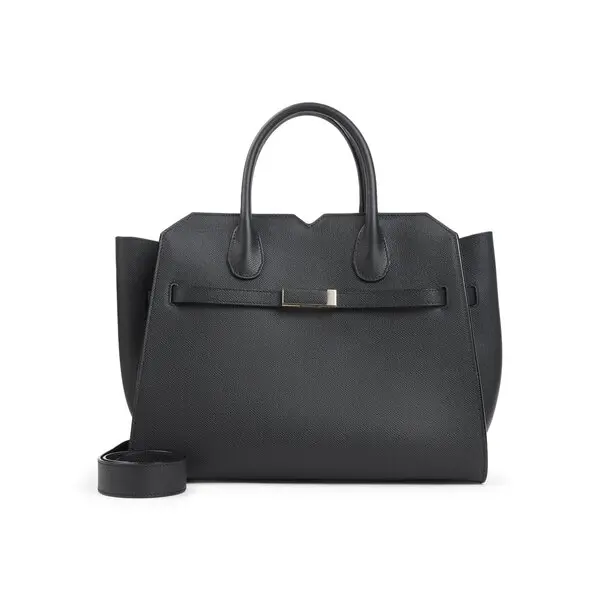 VALEXTRA Milano Media Shoulder Bag - Black