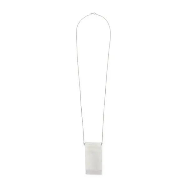 Rick Owens Portable Ashtray Palladium Brass Necklace - Silver