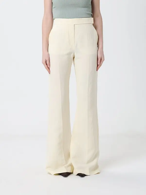 Max Mara Tailored Wide Leg Trousers - Gold