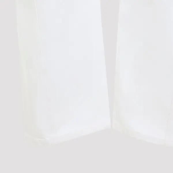 LEMAIRE Twisted Belted Pants In Bleached Denim - White