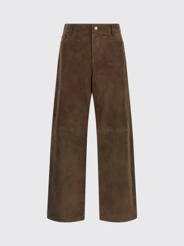 Max Mara Lamb Leather Trousers - Brown