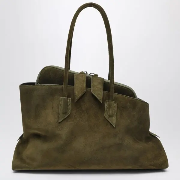 Attico La Passeggiata Medium Suede Bag - Green