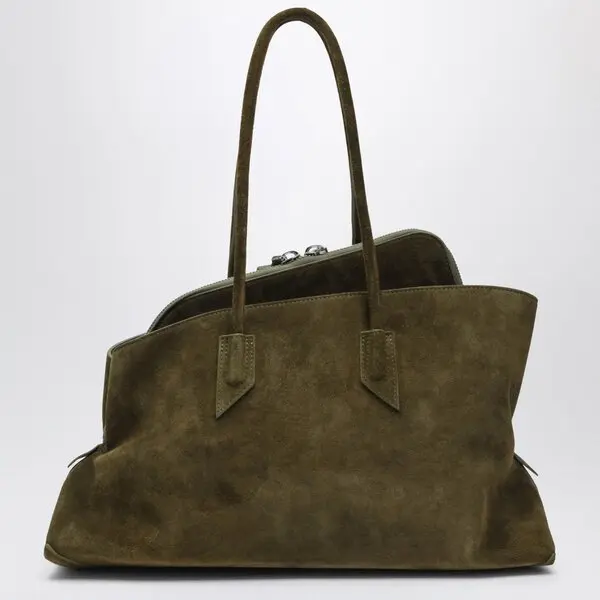 Attico La Passeggiata Medium Suede Bag - Green