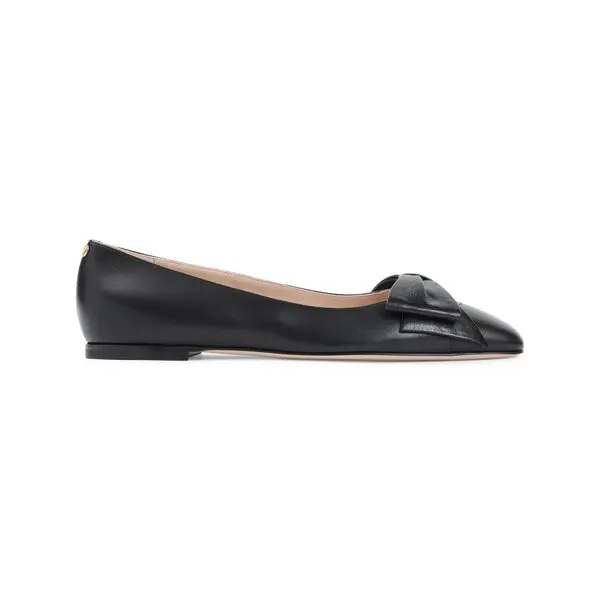 Valentino Garavani Leather Ballerina Flats - Black