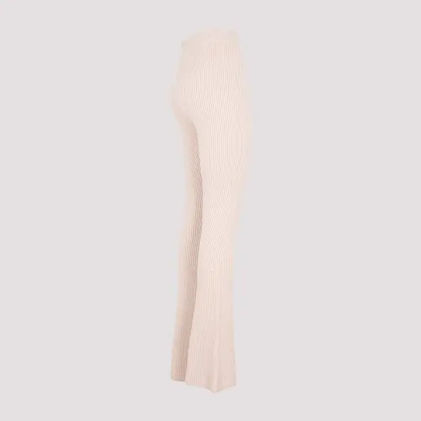 Peserico Flare Knit Ribbed Wool Blend Pants