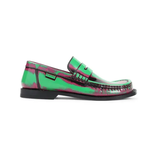Loewe Campo Brushed Calf Leather Loafers - Multicolor