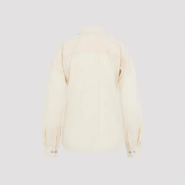 LEMAIRE Lemiaire Pointed Collar Shirt In Washed Cotton Muslin