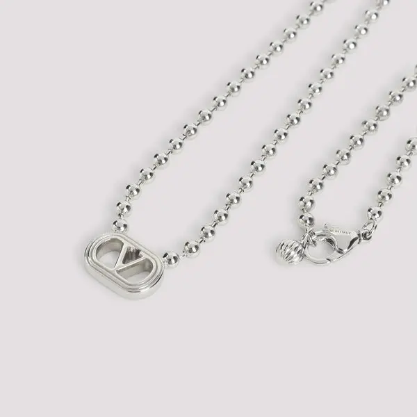 Valentino Garavani Palladium Brass Necklace