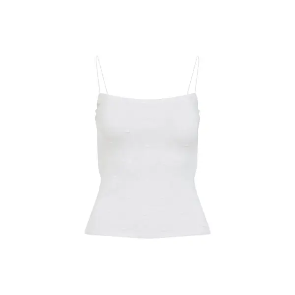 Jacquemus The Plumetis Viscose Top - White
