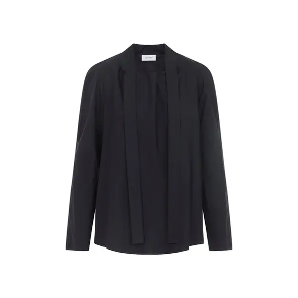 LEMAIRE Ascot Blouse With Scarf Detail - Blue