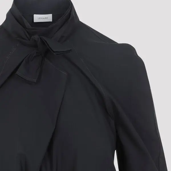 LEMAIRE Ascot Blouse With Scarf Detail - Blue