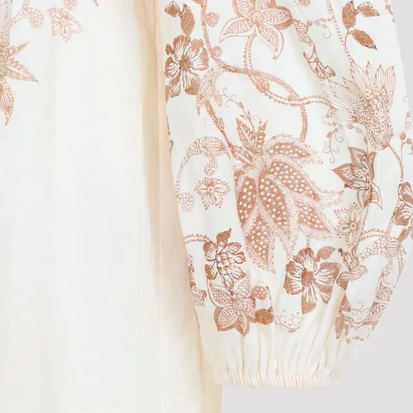 Zimmermann Indra Plunge Midi Dress - Multicolor
