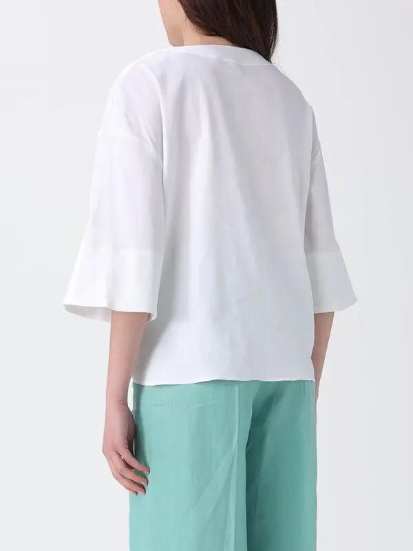 Max Mara Linen Blend Top - White
