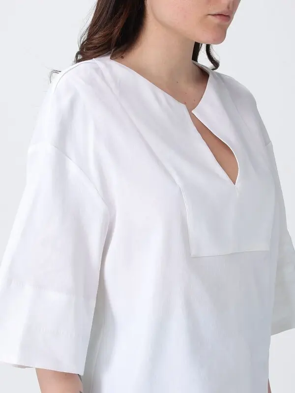 Max Mara Linen Blend Top - White