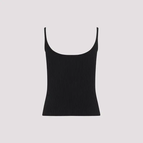 COURREGES Rib Knit Tank Top - Black