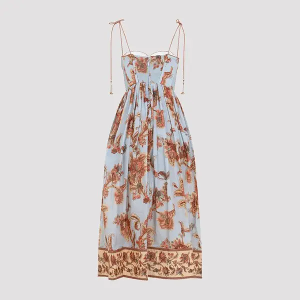 Zimmermann Aster Corset Midi Dress - Blue