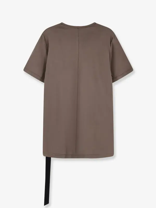 Rick Owens Cotton T-shirt With Level Print On The Front - Black